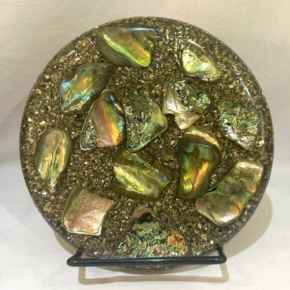 Kitchen | Vtg Mcm Pacific Ocean Abalone Seashell Trivet Hot Plate 675 ...